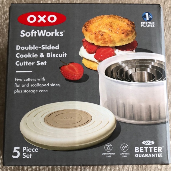 Oxo | Kitchen | Oxo Softworks 5 Pc Double Sided Cookie Biscuit Cutter ...
